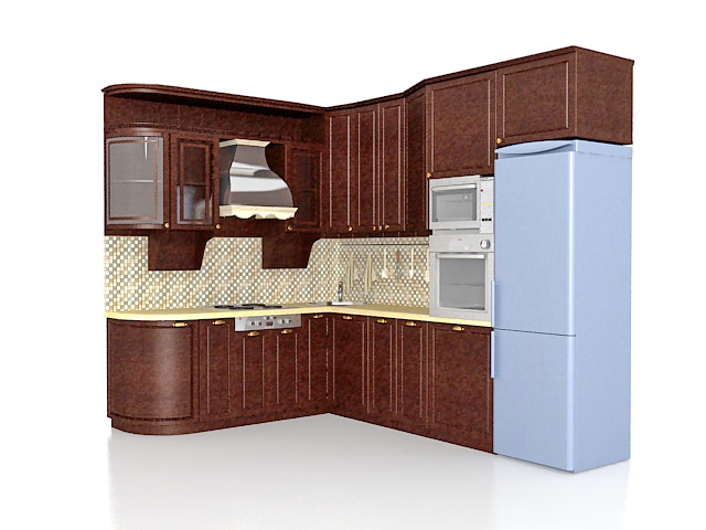 American Country Kitchen Design Ideas 3d Model 3ds Max Files Free 
