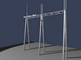 Electricity Pylon Tower 3d model 3ds Max,Object,Maya files free ...