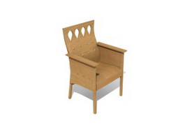 Carve patterns straight-back chairs 3d model 3DMax,3DS files free ...
