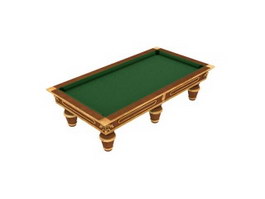 Carved Billiard Table 3D Model Download - 3DMax Files - CadNav