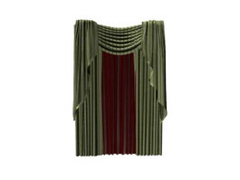 Home decoration embroidery window curtain 3d model 3DMax files free ...