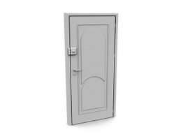 Exterior door with security lock 3d model 3dsMax files free download ...