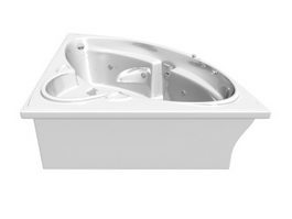 Corner massage bathtub 3d model 3dsMax files free download - CadNav