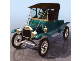 Ford Model T automobile 3d model 3ds files free download - CadNav