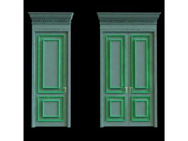 Exterior window trim moldings 3d model 3ds max files free download ...