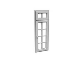Single casementl window with grille 3d model 3dsmax files free download ...