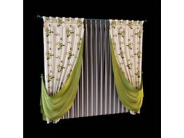 Printed shades curtain 3d model 3dsmax files free download - CadNav