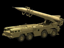 Scud tactical ballistic missile 3d model 3dsmax files free download ...