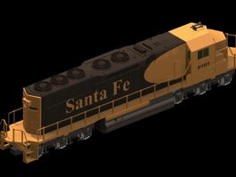 Santa Fe Locomotive Roster 3d model 3D Studio files free download - CadNav