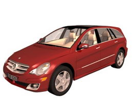 Mercedes-Benz R-Class luxury MPV 3d model 3dsmax files free download ...