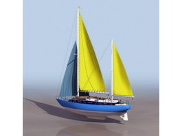 Schooner sailing ship 3d model 3DS files free download - CadNav