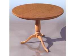 Antique round table 3d model 3ds files free download - CadNav