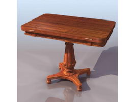 Antique rosewood card table 3d model 3ds files free download - CadNav