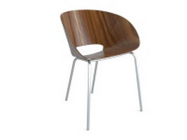 Metal base wood davis lipse chair 3d model 3dsmax files free download ...