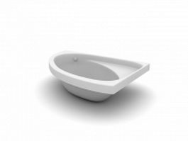 Small corner bathtub 3d model 3dsMax files free download - CadNav