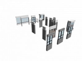 Steel frame window contains 3d model 3dsMax files free download - CadNav