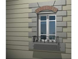 Aluminum window and sill 3d model 3dsMax files free download - CadNav