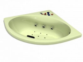 Corner Jacuzzi Bathtub 3d model 3ds Max,Autodesk FBX files free ...