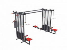 Lat pull down machine and cable cross pully 3D Model Download - 3ds ...