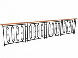Contemporary railing design 3d model 3dsMax,3ds files free download ...