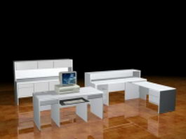 Office desks collection 3d model 3dsMax files free download - CadNav