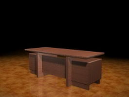 Comtemporary Cubicle Desk Workstations 3d model 3ds Max files free ...