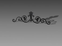 Cast iron elements 3d model 3dsMax,3ds,AutoCAD files free download - CadNav