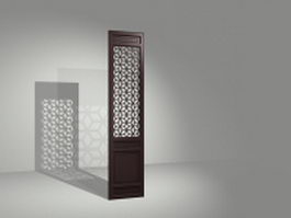 Carved wood room divider panel 3d model 3dsMax files free download - CadNav