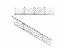 Handrails for interior stairway 3d model 3dsMax,3ds files free download ...