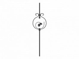 Iron stair spindle design 3d model 3dsMax,3ds files free download - CadNav