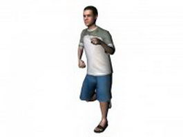 Young man running 3d model 3ds max files free download - CadNav