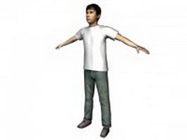 Casual man standing 3d model 3ds max files free download - CadNav