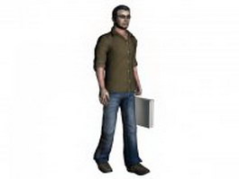 Engineer Character Rigged 3d model 3ds Max,Object files free download ...