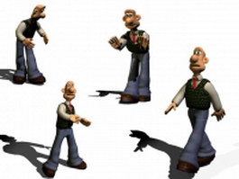 Rigged cartoon man character 3d model 3ds max files free download - CadNav