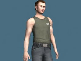 Strong man rigged 3d model 3ds max,Maya files free download - CadNav