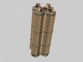 Residential tall building 3d model 3D Studio,Lightwave files free ...