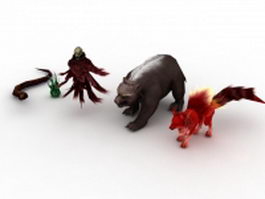 Fantasy animals collection 3d model 3ds max files free download - CadNav
