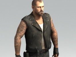 Biker Francis - Left 4 Dead character 3d model 3ds max files free ...