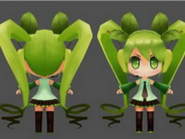 Hatsune Miku chibi 3d model 3ds max files free download - CadNav