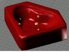 Red corner bathtub 3d model 3ds max files free download - CadNav