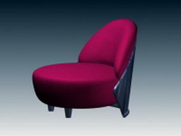 Round accent chair 3d model 3ds max files free download - CadNav