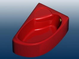 Red corner bathtub 3d model 3ds max files free download - CadNav