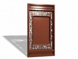 Chinese carved lattice panels 3d model 3ds max files free download - CadNav