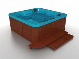 Outdoor whirlpool Spa tub 3d model 3ds max files free download - CadNav
