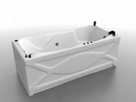 Bathroom Corner Tub 3d model 3ds Max files free download - modeling ...