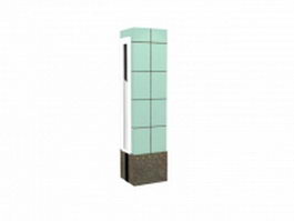 Glass column with lights 3d model 3D Studio,3ds max files free download ...