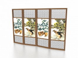 Wall screen panel 3d model 3ds max files free download - modeling 28090 ...