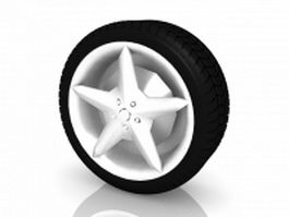 Star wheels and tire 3d model 3ds max files free download - CadNav