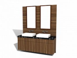 Double bathroom vanity 3d model 3ds Max files free download - CadNav