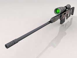 Futuristic sniper rifle 3d model 3ds Max files free download - CadNav